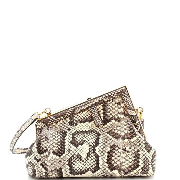 Fendi | Bags | Fendi First Bag Python Small Neutral | Poshmark